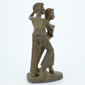 Vintage Wood Carving Dancing Couple - Brilliant Hand Carved Wooden ...