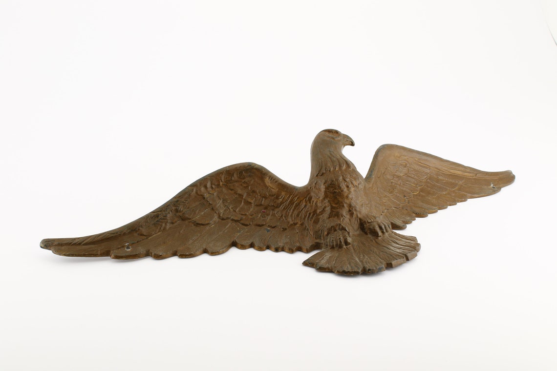 Vintage Soaring Bald Eagle Wall Mount Cast Metal Bird Decor | Etsy