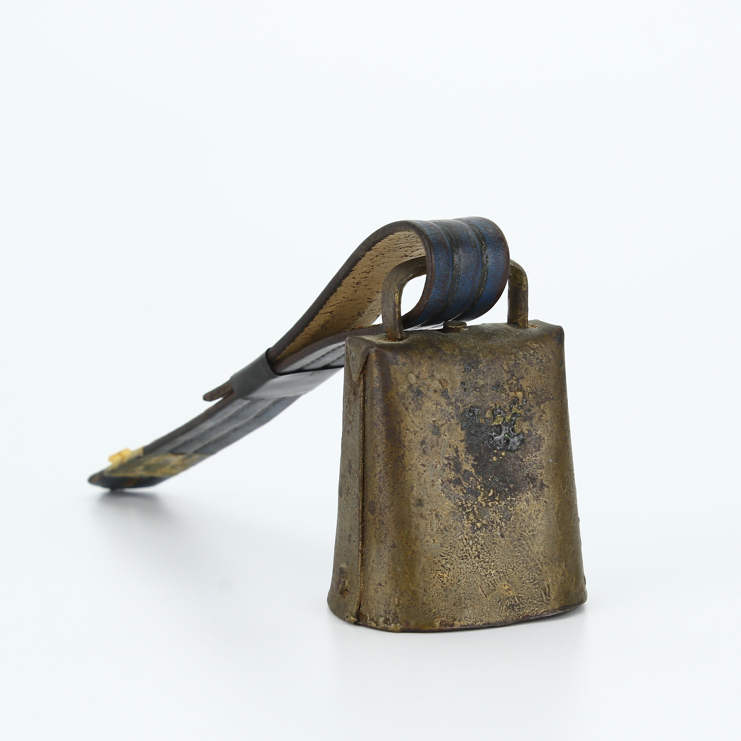 Antique Cowbell on Leather Strap Farmhouse Bell Rustic | Etsy