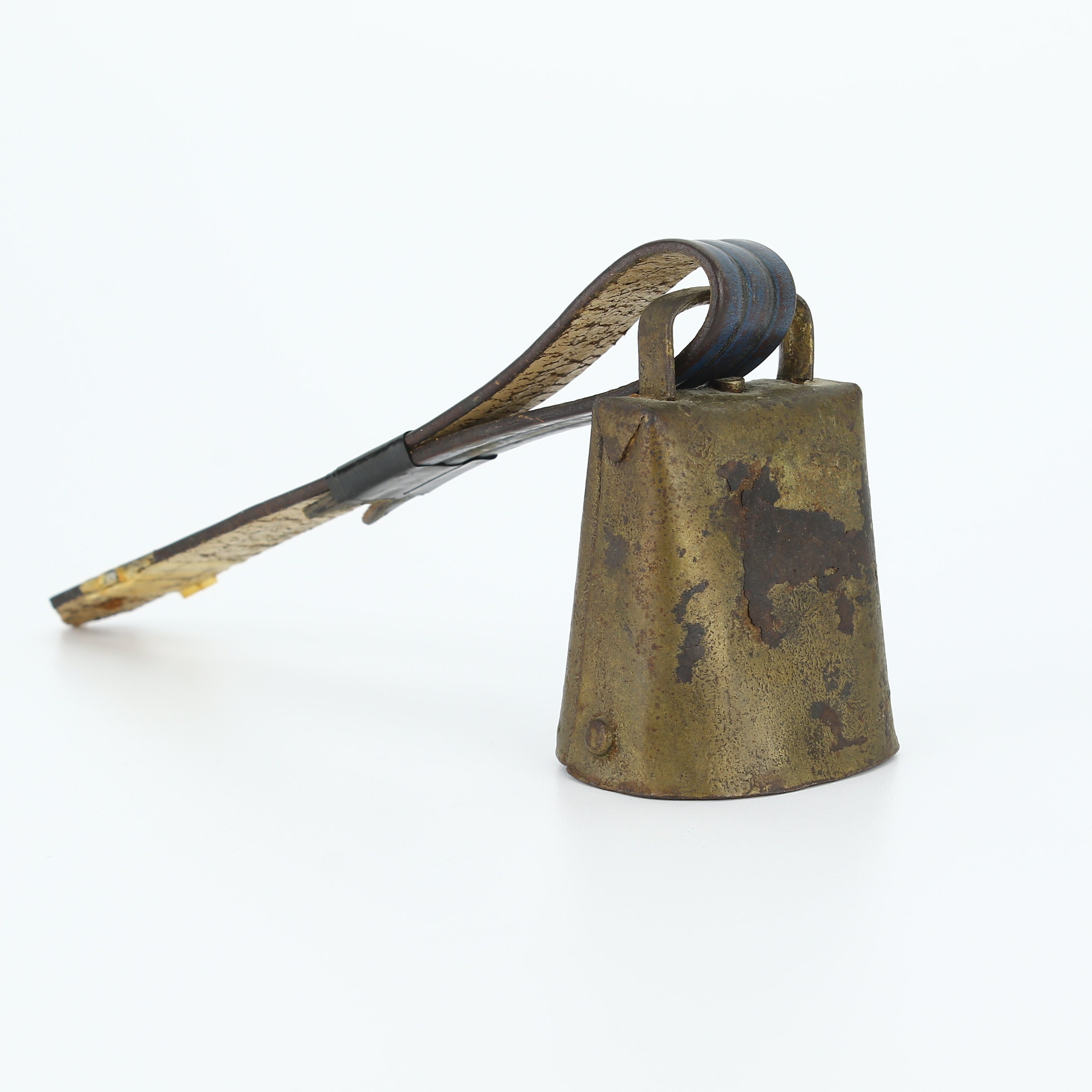 Antique Cowbell on Leather Strap Farmhouse Bell Rustic | Etsy