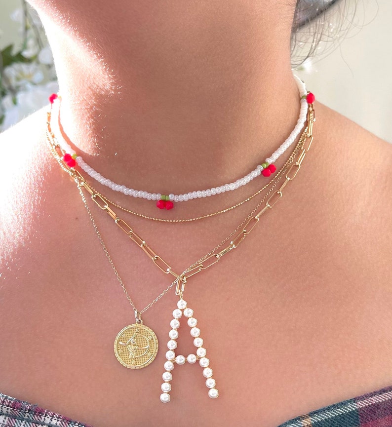 Alejandra Daisy Necklace Dainty Flower Necklace beaded | Etsy