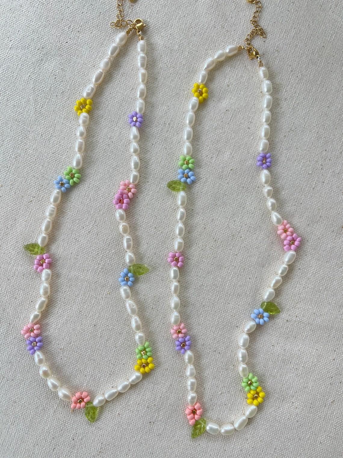 Daisy Pearl Necklace - Etsy