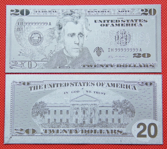 7PCS USD 125102050100 silver Dollar Bill Full Set Silver Banknote ...