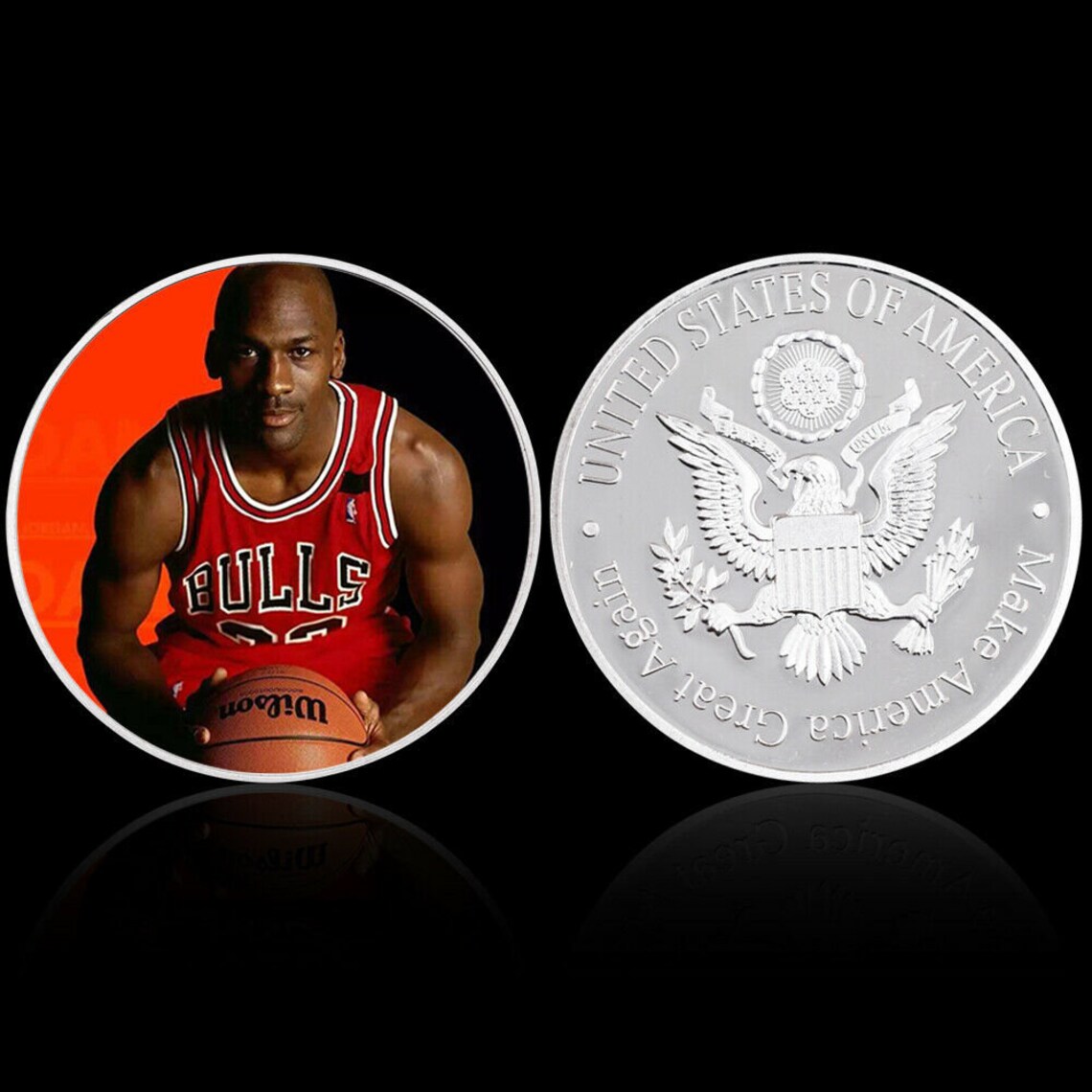 Michael Jordan seltene Sammler Medaille Silber Plated mit | Etsy
