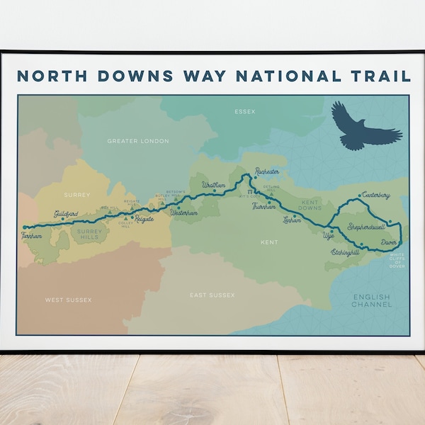 River Wey Art: Weybridge to Godalming, Wey Navigation Art Print, Surrey ...