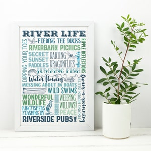 River Life Wall Art, River Art Print, River Print, River Gift ...