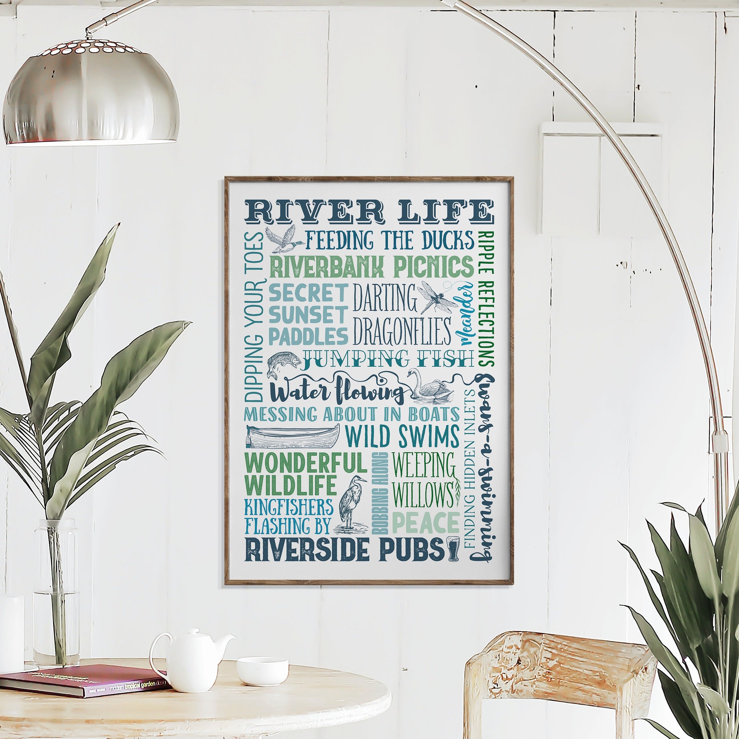 River Life Wall Art River Art Print River Print River Gift | Etsy UK
