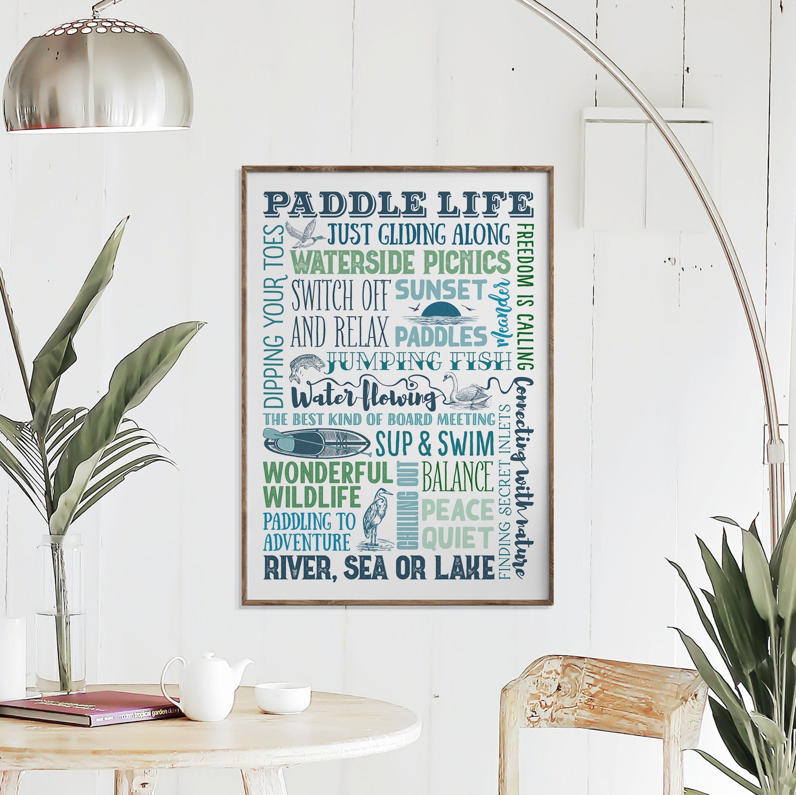 Paddle Life Wall Art Paddleboard Gift Paddle Board Art Sup - Etsy UK