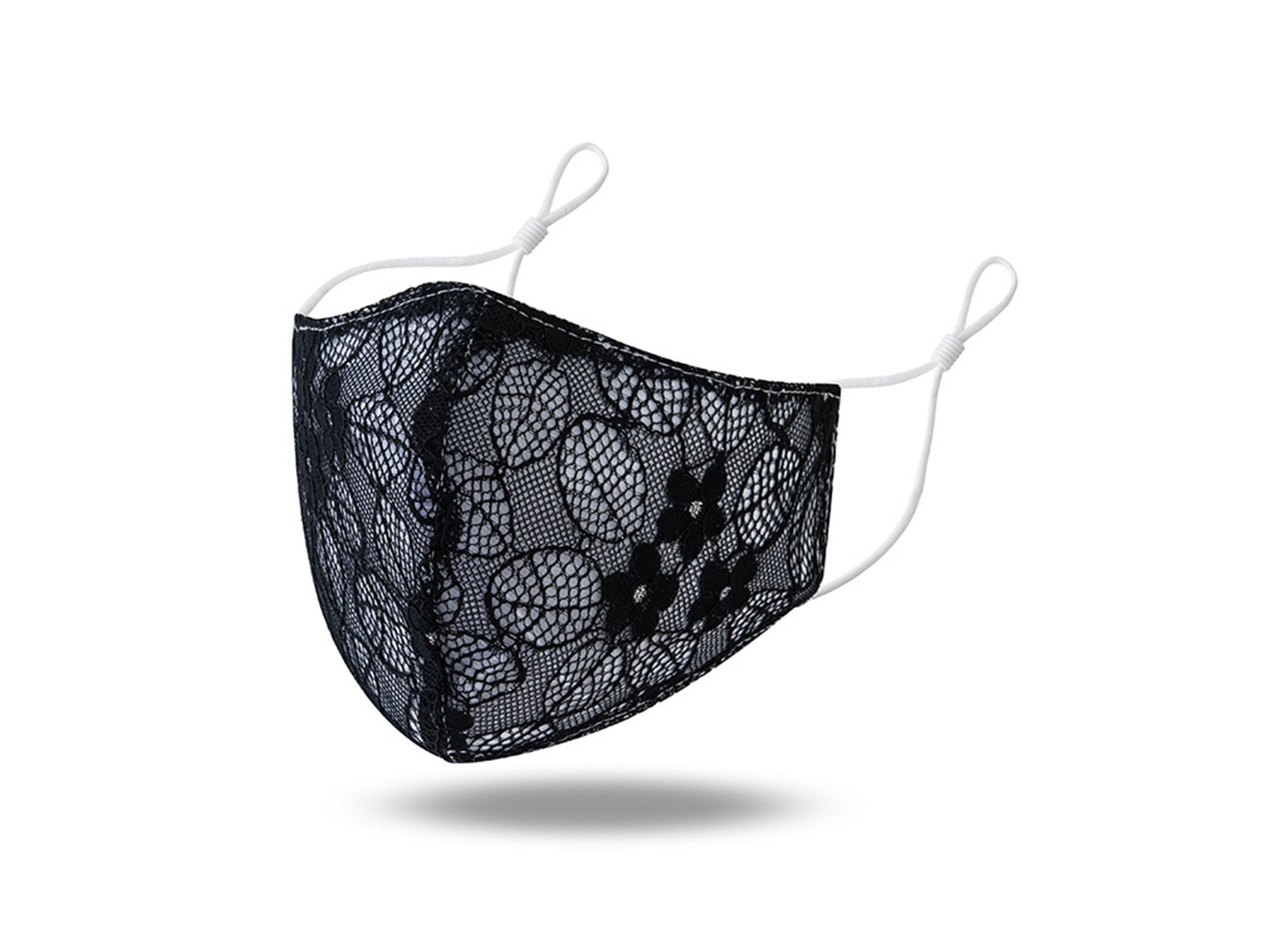Lace Face Mask for Adult Double Layer Cotton With Ear Loop - Etsy