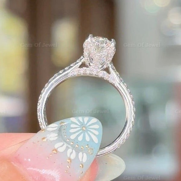 Emerald Lotus Ring - Etsy