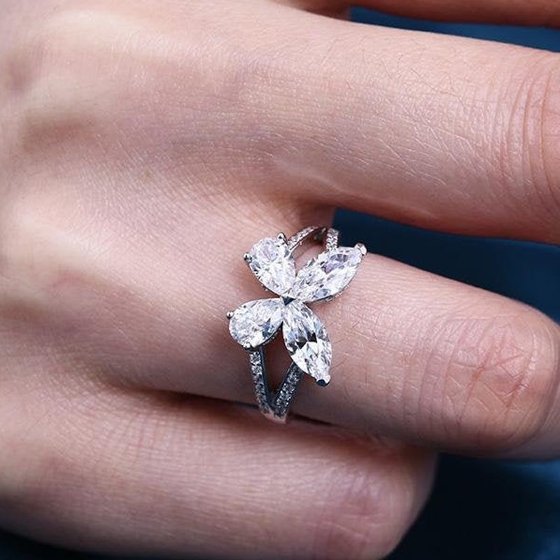 Butterfly Engagement Ring - Etsy