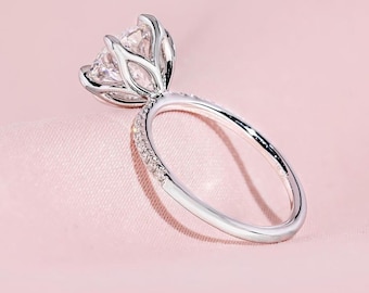 Lotus Engagement Ring - Etsy