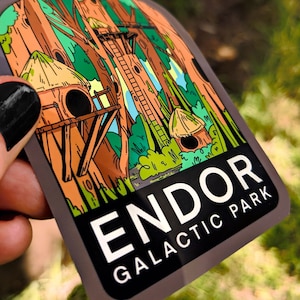 Endor Star Wars Sticker National Park Gift Star Wars Sticker Ewoks Luke ...