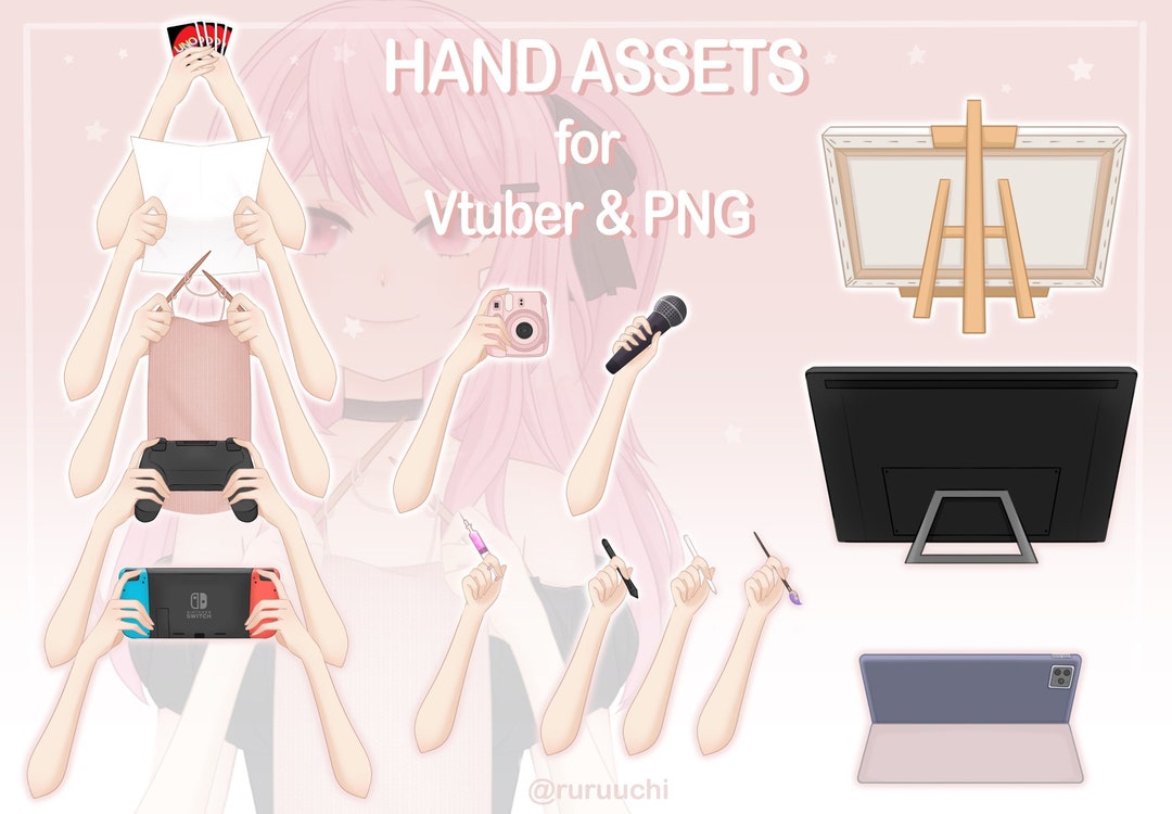 Buy Hand Asset Hobby Pack for Vtuber / Pngtuber Vtube Studio Twitch ...