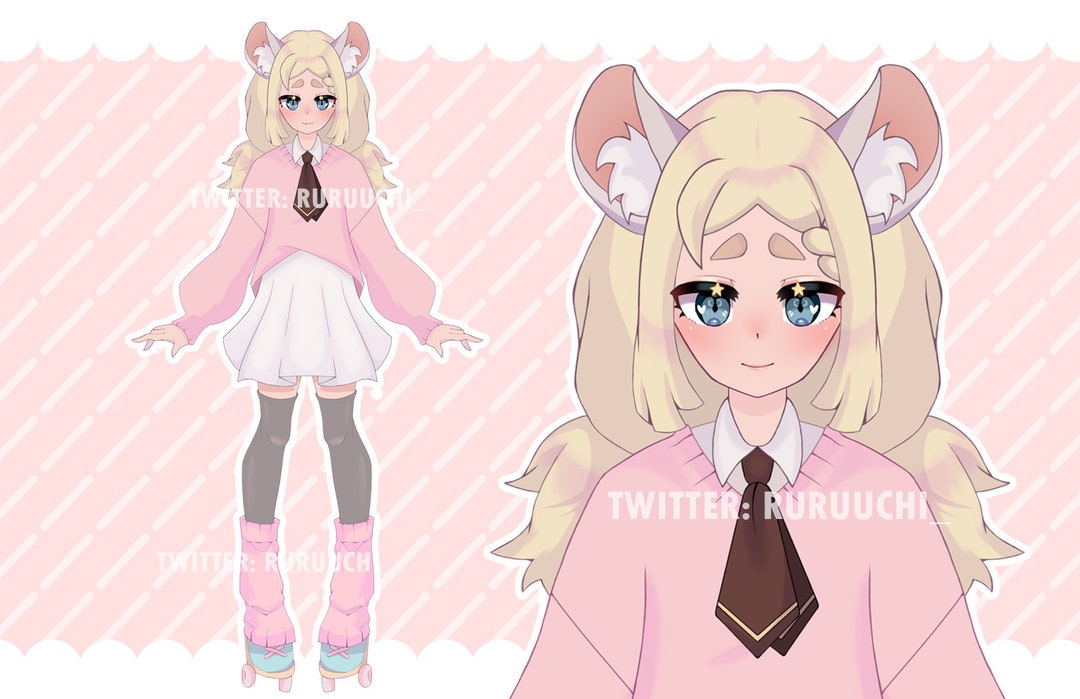 Vtuber Model for Adoption [illustration Only Ready for Rigging] Live2d ...