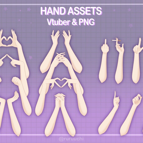 Vtuber Hand Asset - Etsy
