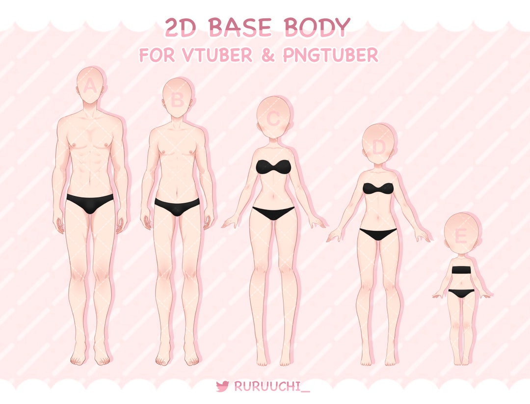 Vtuber Model Body Base PSD without Rigging Live2d Asset - Etsy UK