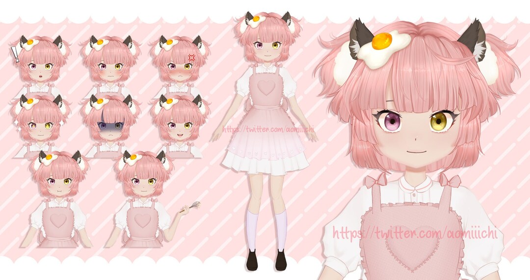 Vtuber Model for Adoption illustration & Rigging - Etsy