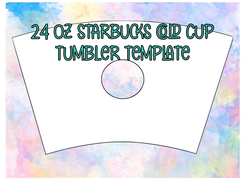 Starbucks 24 Oz Cold Cup Tumbler 24 Oz Tumbler Template Wrap Etsy