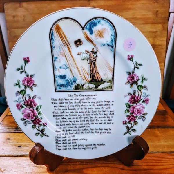 Ten Commandments Plate - Etsy