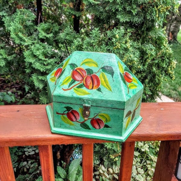 Painted Wood Box - Etsy