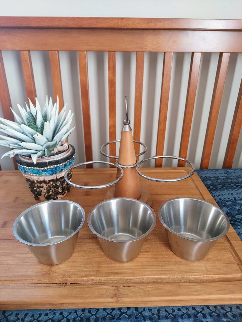 Vintage Stainless Steel Condiment Holder MADE IN SWEDEN 3 Bowls - Etsy