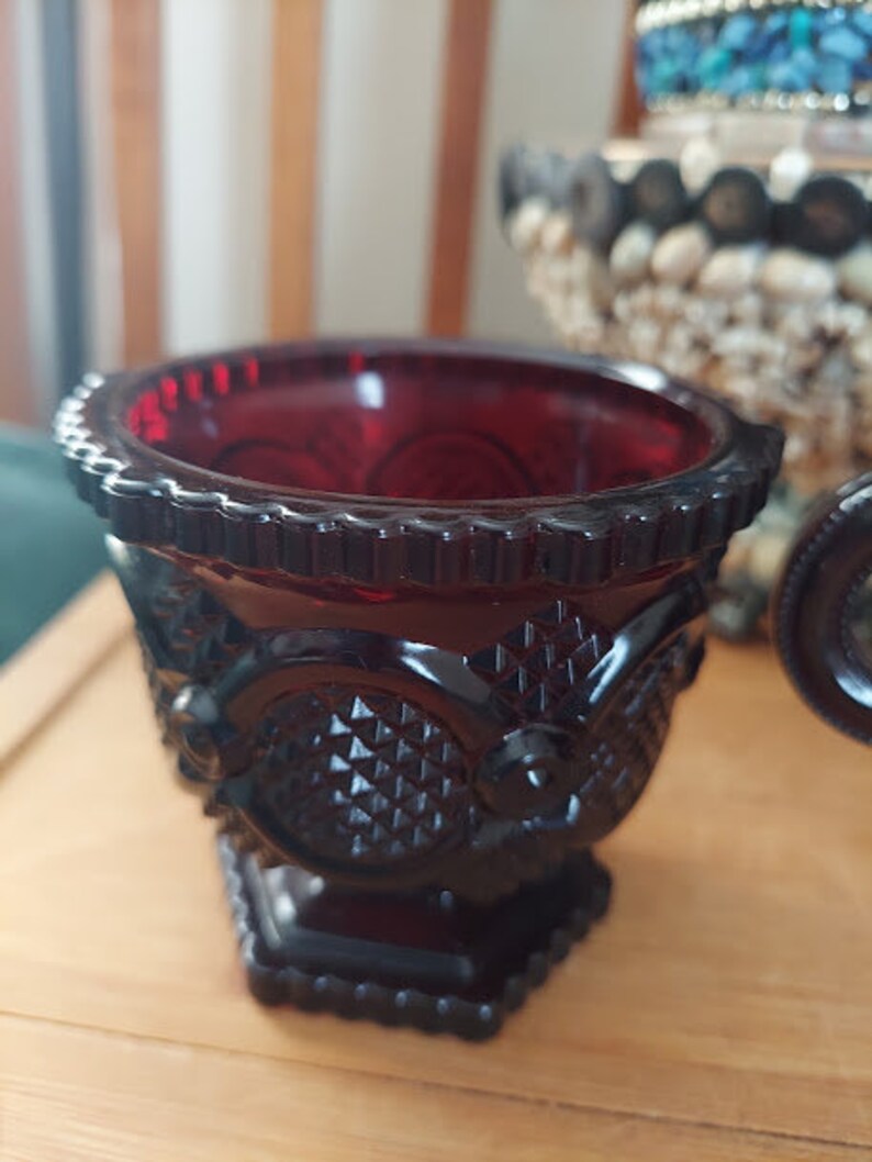 Vintage Two AVON Ruby Red Cape Cod Collection Salad Plates and | Etsy