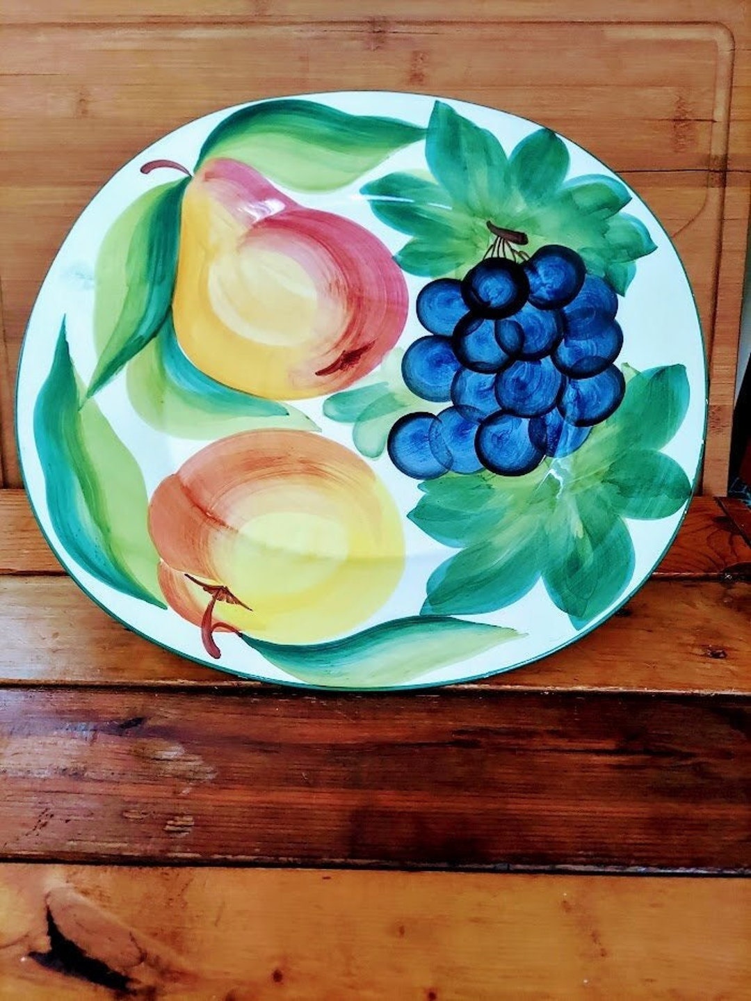 Vintage Large Ceramic Italian Plate MADE in ITALY Retro Italian Kitchen ...