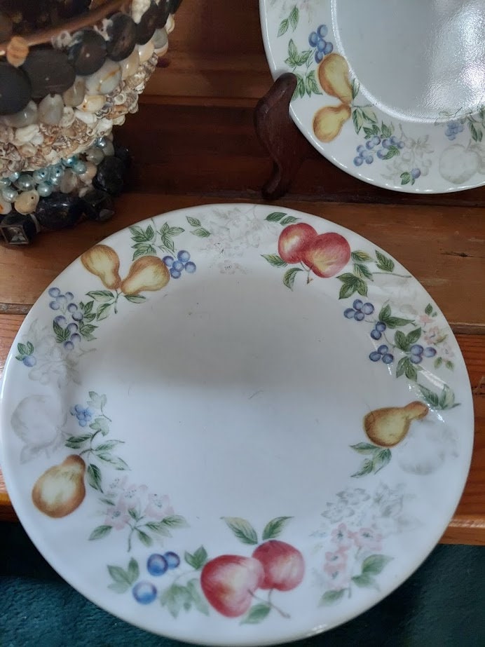 Vintage CORELLE Chutney Pattern Set of Four Salad Plates - Etsy