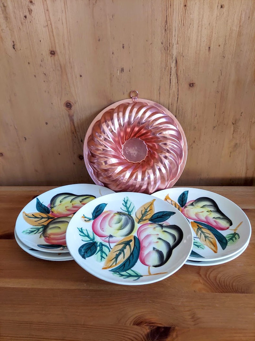 Vintage Hand Painted Italian Dessert Plates Set of Six - Etsy