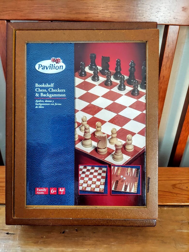 Pavillion Wood Chess Checkers and Backgammon Chess and - Etsy