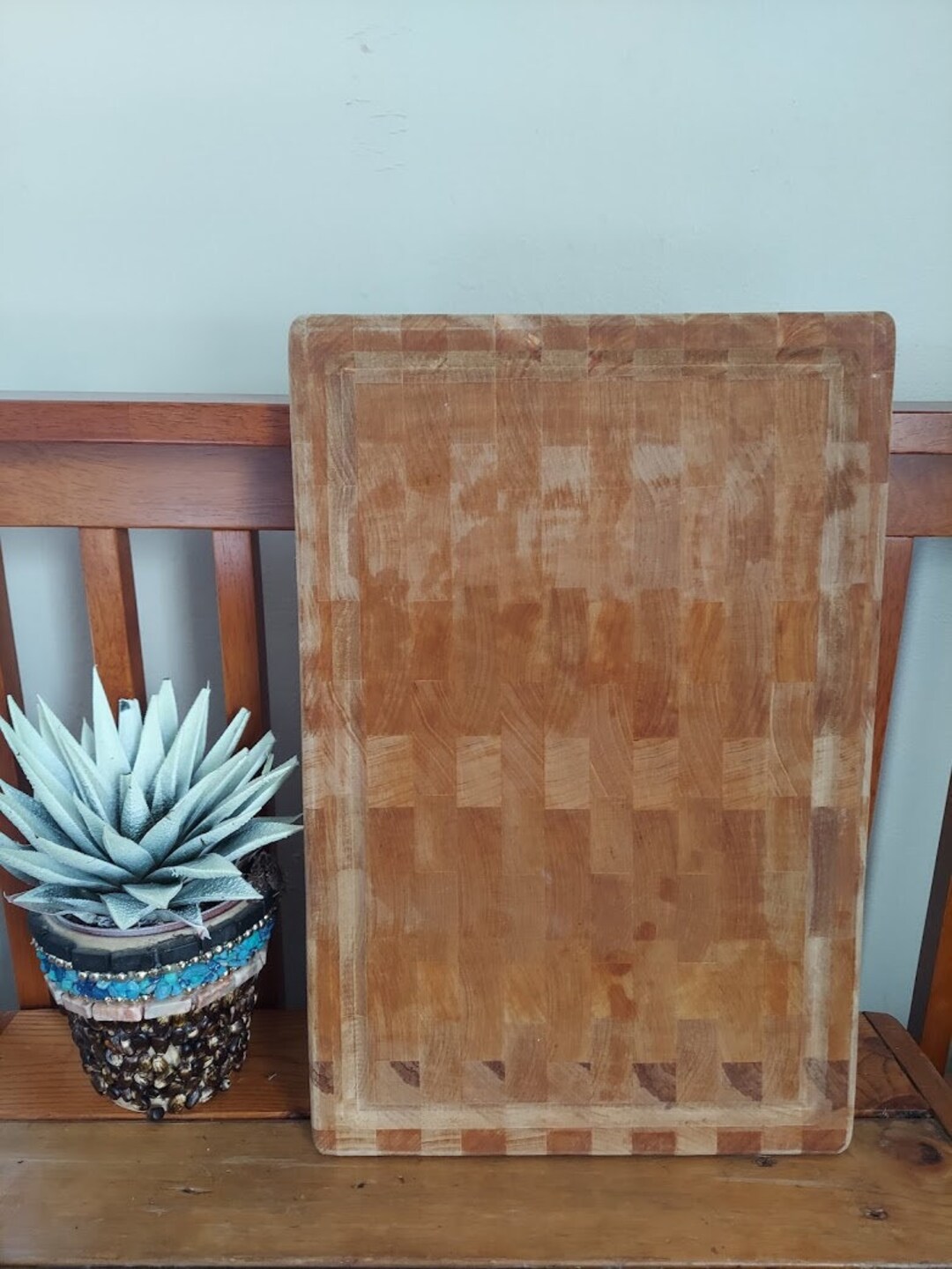 Large Vintage Cutting Board, Rustic Farmhouse Kitchen Cutting Board ...