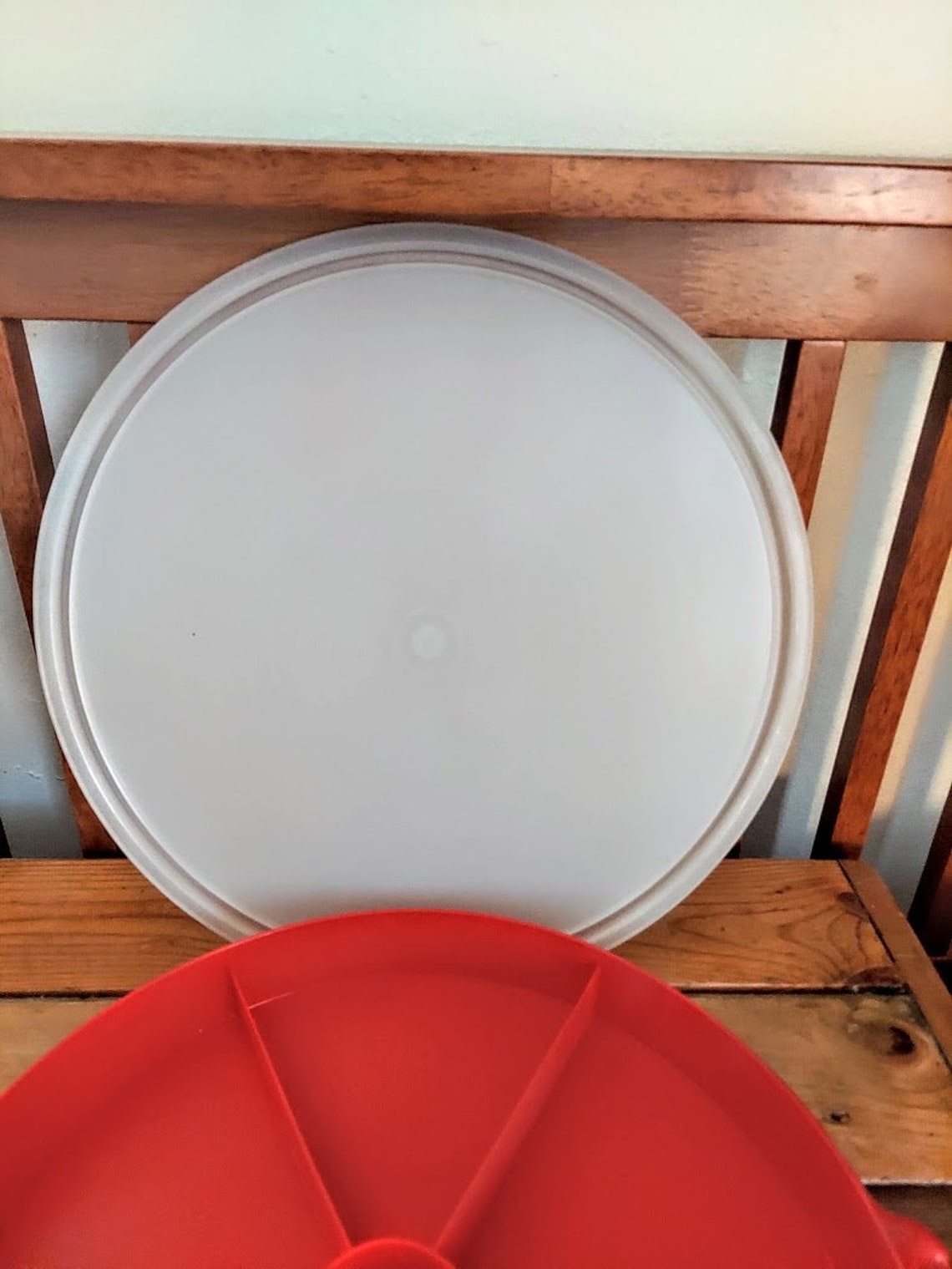 Vintage Two Tupperware Party Susan Red Serving Trays and Lids - Etsy