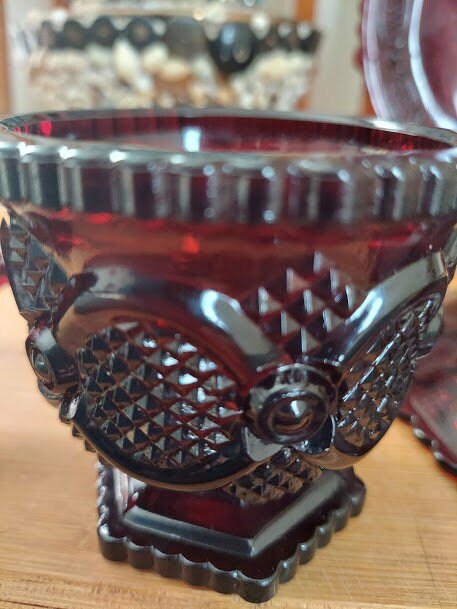 Vintage Two AVON Ruby Red Cape Cod Collection Salad Plates and | Etsy