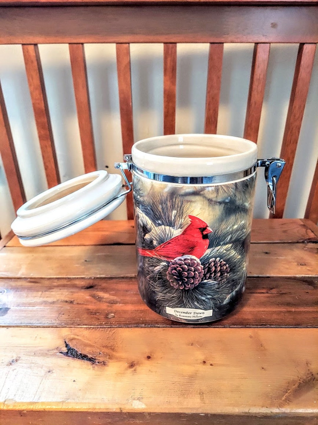 Vintage Ceramic Cardinal Canister Wild Wings - Made in Minnesota ...