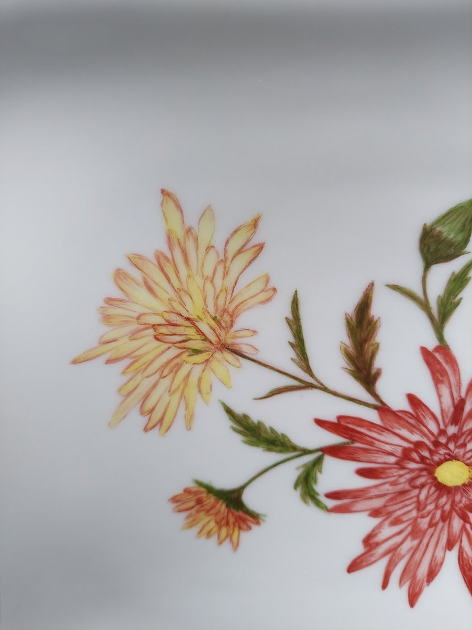Vintage Hand Painted Ceramic Decorative Flower Plate 1988 Retro Hand ...