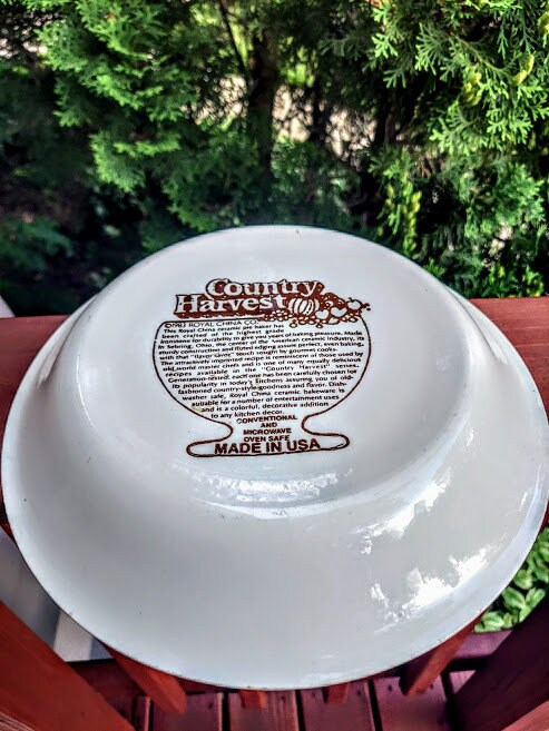 Vintage Ceramic Strawberry Pie Plate Fluted With Recipe COUNTRY HARVEST ...