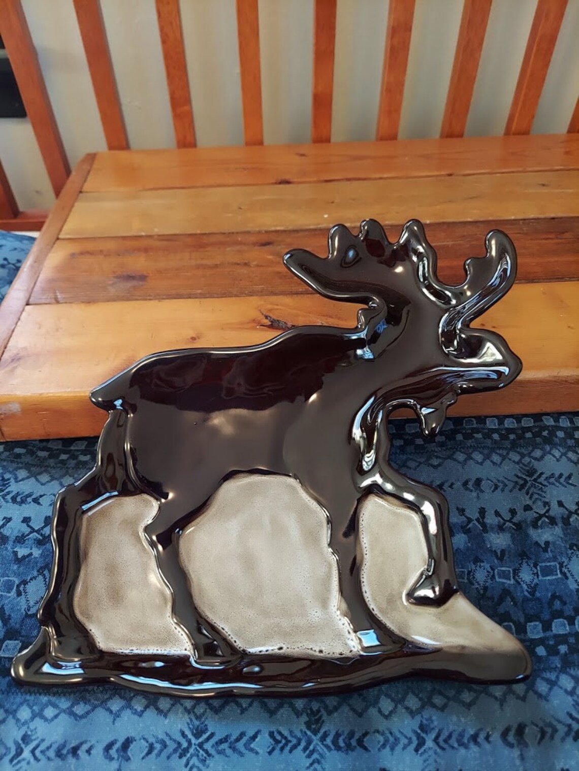 Vintage Woodland Collection Moose Stoneware Collection Plate | Etsy