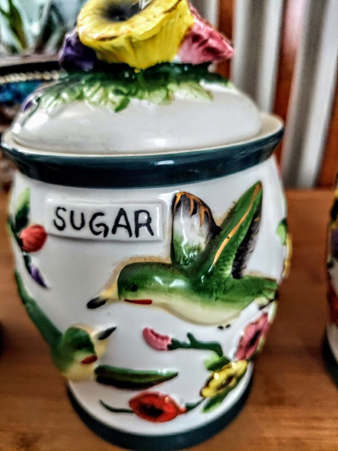 Vintage Unique Ceramic Hummingbird Canisters Set of Three | Etsy Canada