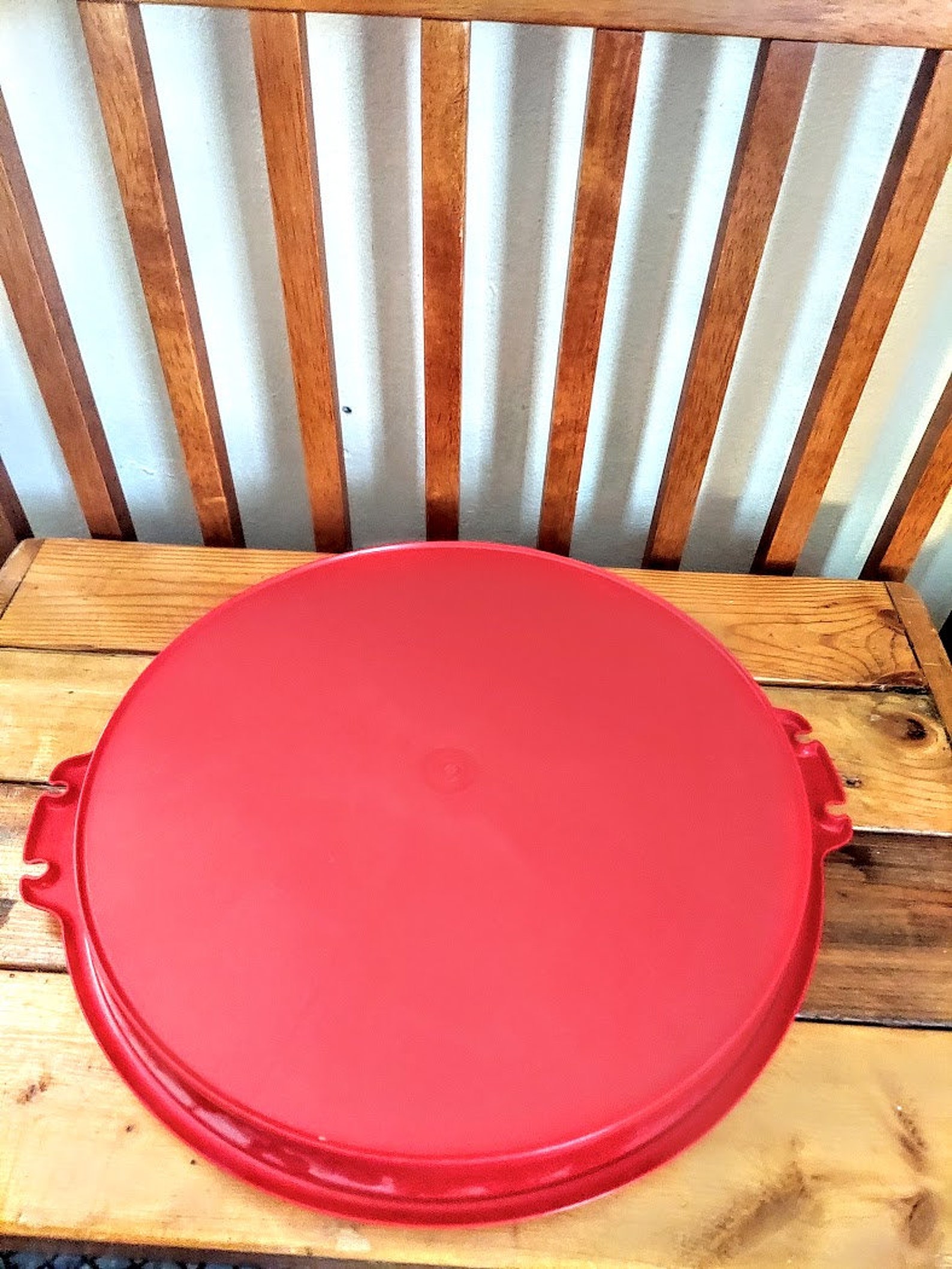 Vintage Two Tupperware Party Susan Red Serving Trays and Lids - Etsy