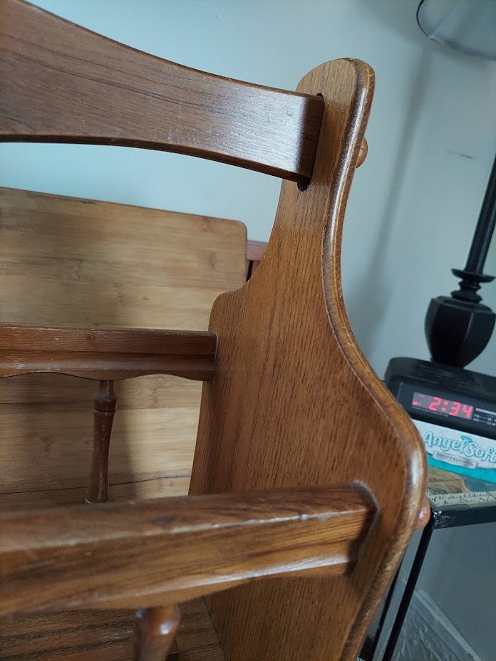 Vintage Solid Wood Magazine Newspaper Rack Retro Country Farmhouse ...