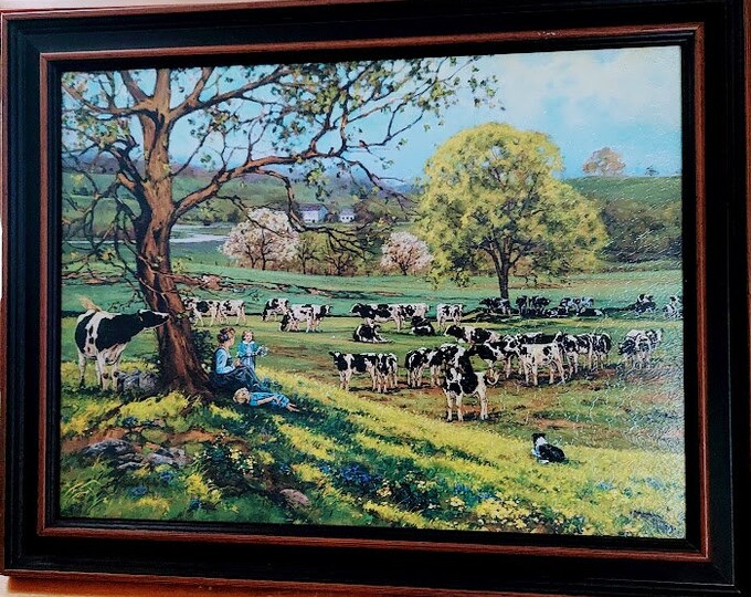 Framed Art Print BONNIE MOHR "enchanted Pastures" 20 X 16 Farm ...