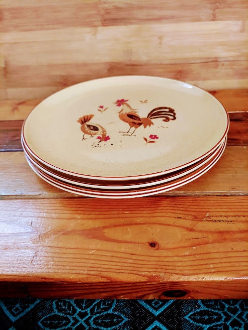 Plates Vintage HARMONY HOUSE Honey Hen Ceramic Dinner Plates 10 Set of ...