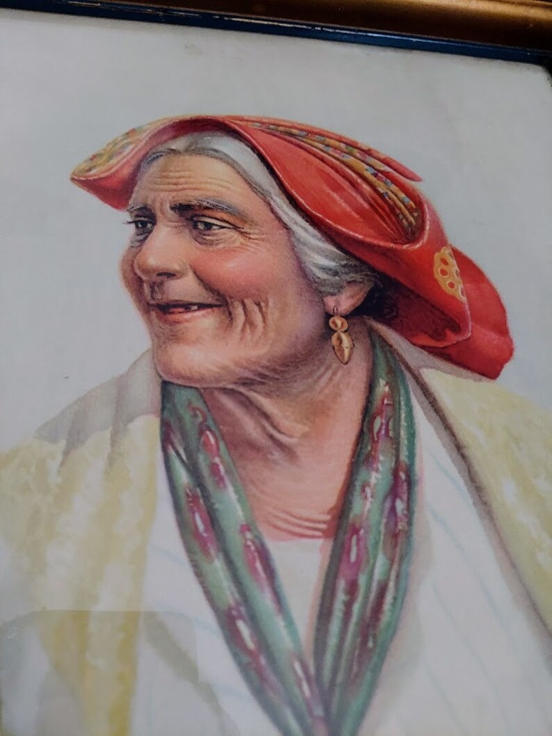 Vintage ANTONIO ENRICO FIORENTINO Italian Portrait Print - Etsy