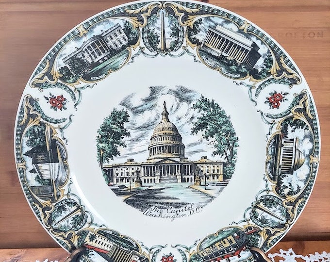 Vintage Washington DC Souvenir Plate Capital Souvenir Co CAPSO Product ...