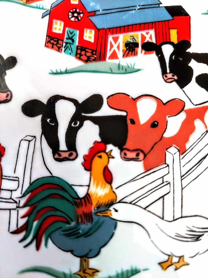 Vintage ONEIDA farm Friends Pattern Oval Stoneware - Etsy