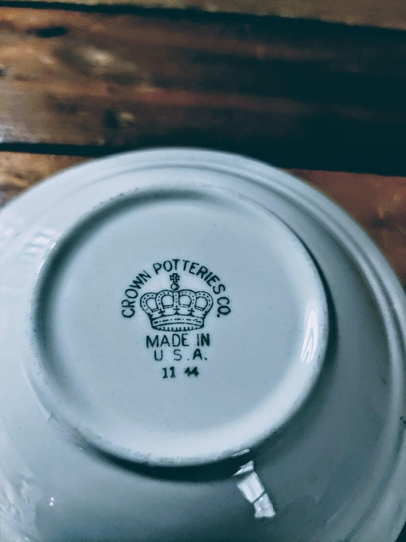 Vintage 21 Piece Crown Potteries MADE IN ENGLAND Floral Pattern With ...