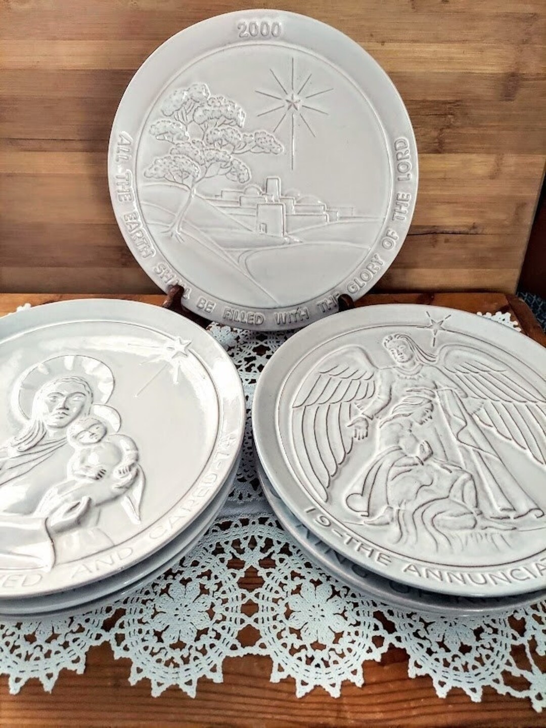 Vintage Seven FRANKOMA christmas by Frankoma Stoneware Glazed Pottery ...