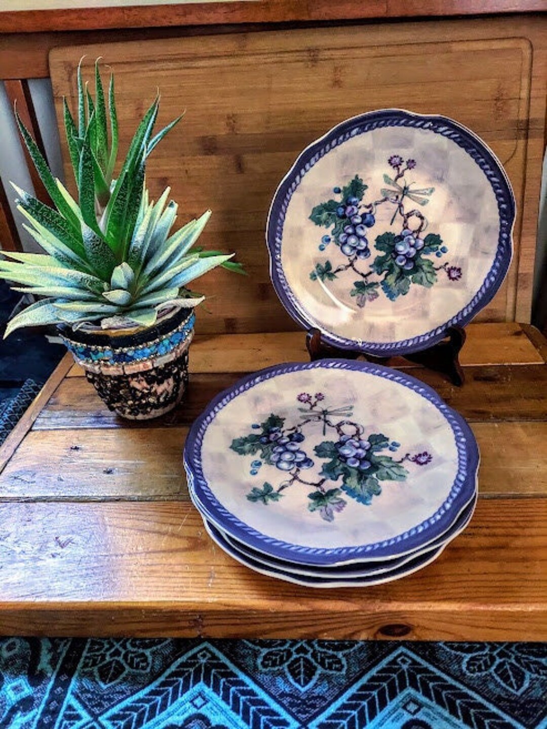 Vintage TRACY PORTER "the Claret Collection" Salad Plates Set of Four ...