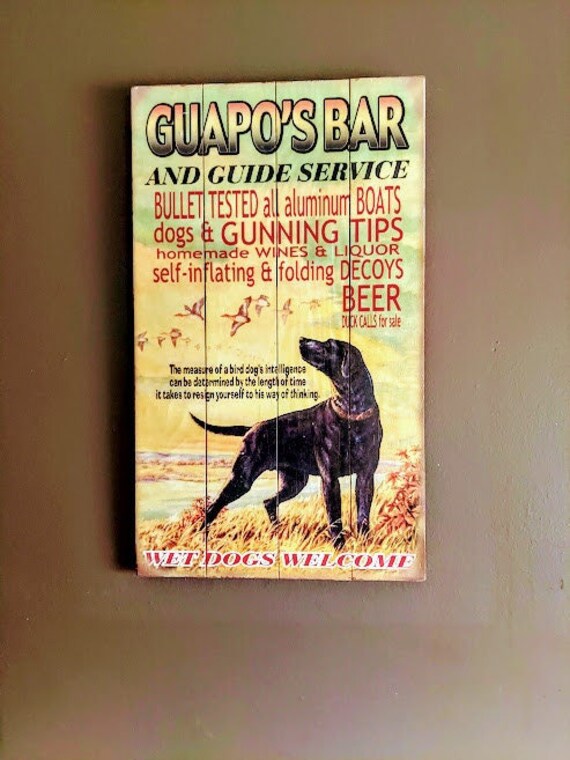 Solid Wood Hunters Bar Sign Retro Bar Cabin and Man Cave Gift - Etsy